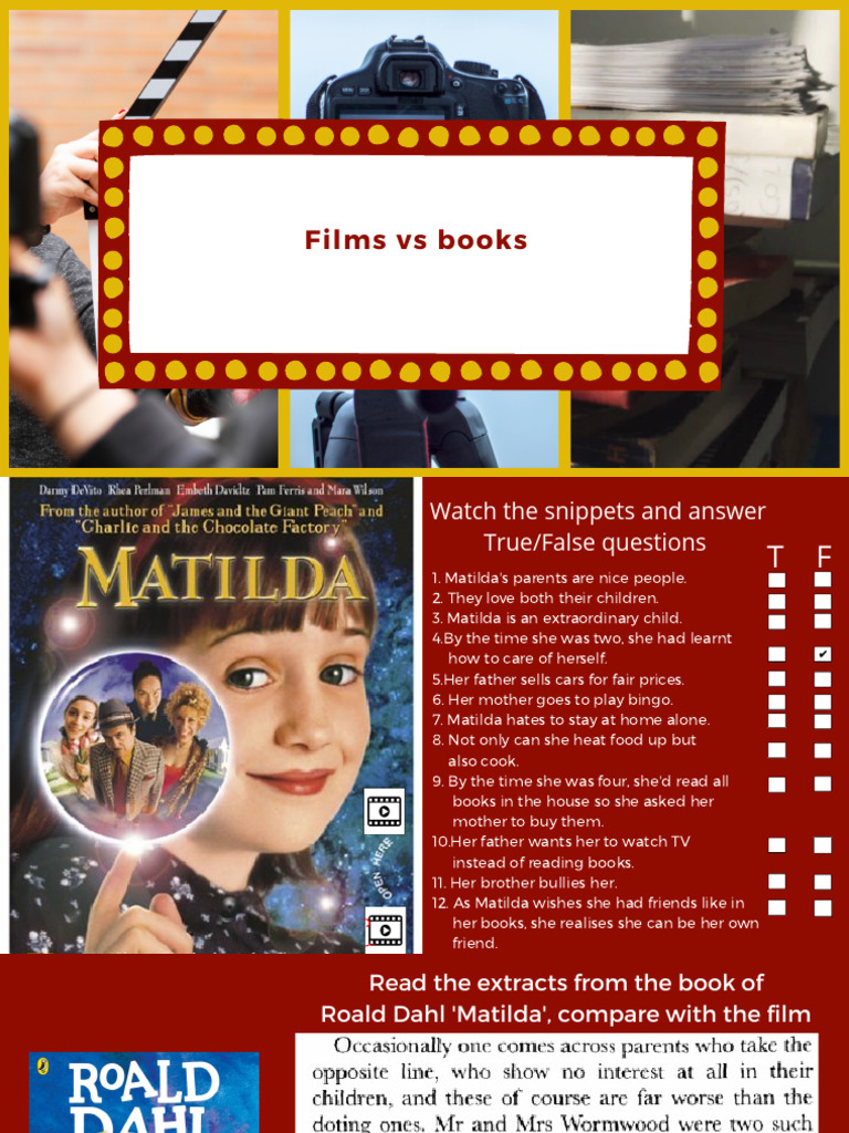 Comparing Roald Dahl's Matilda: Film vs Book | PDF