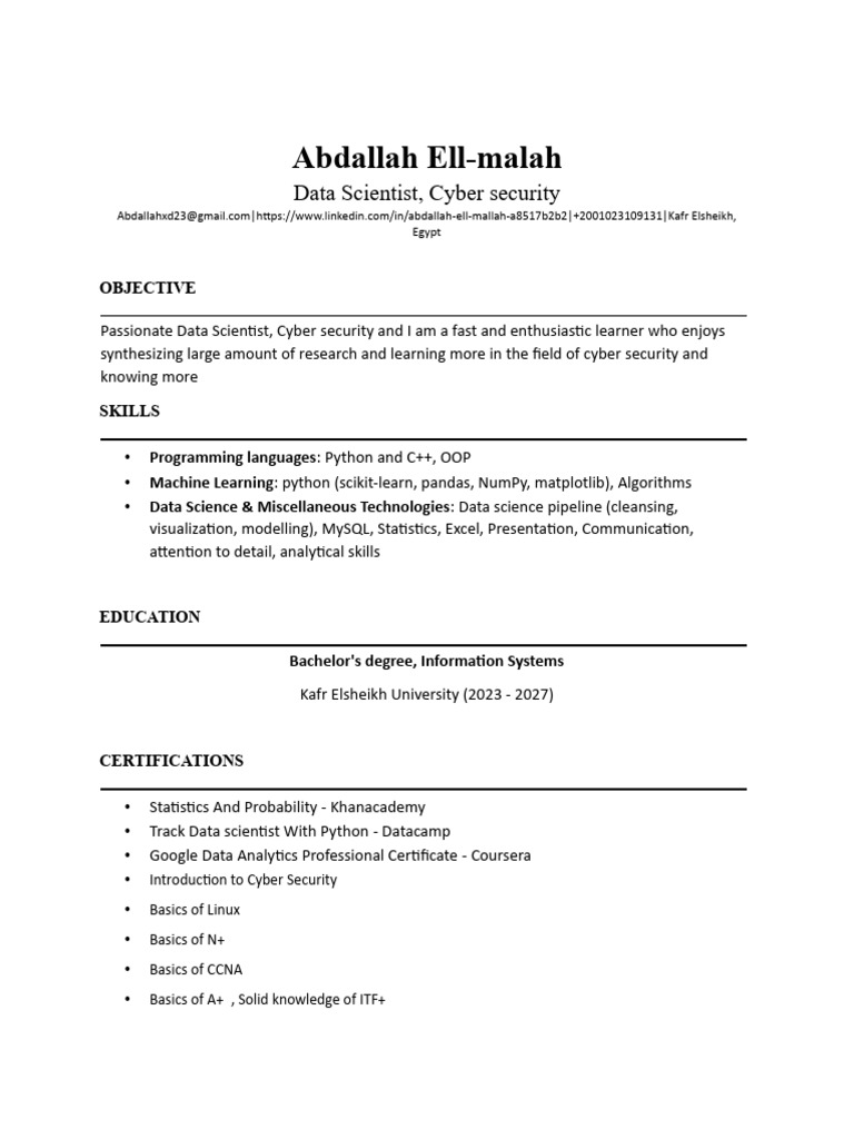 CV Abdallah | PDF