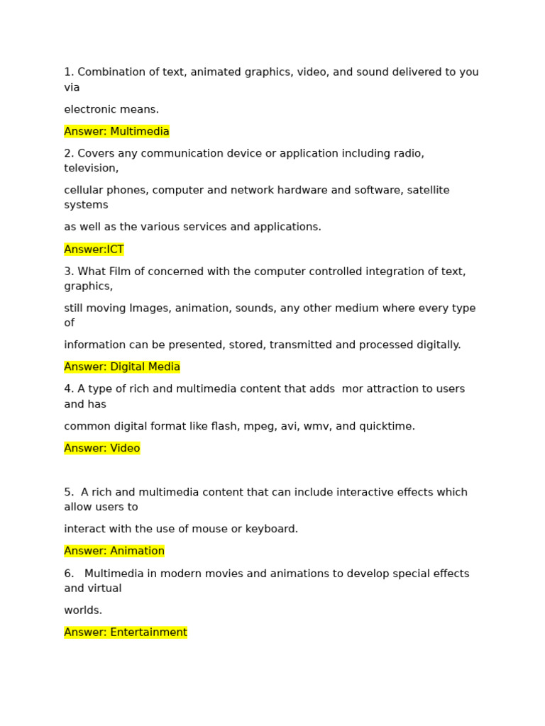 Multimedia and ICT Concepts Explained | PDF | Cloud Computing | Multimedia