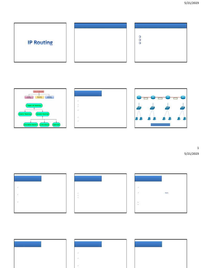 Routing Types And Protocols Pdf Routing Router Computing