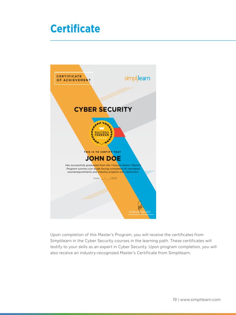 Cyber Security Expert - Masters - Brochure | PDF