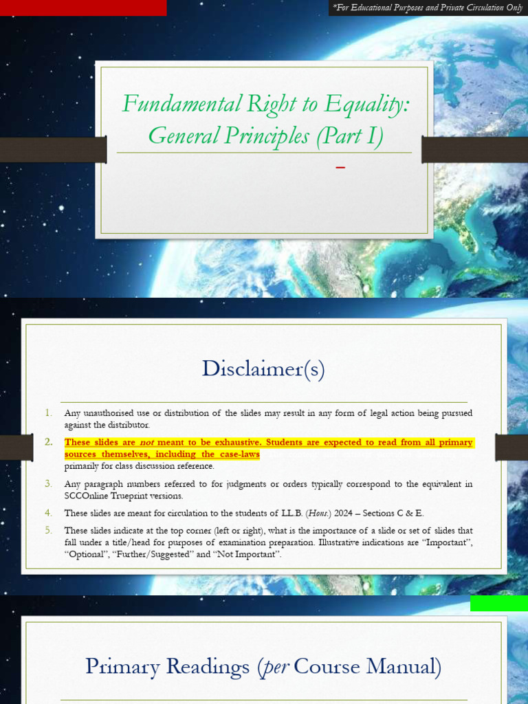 Right to Equality in Constitutional Law | PDF | Criminal Procedure In ...