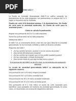 Cuestionario de Ansiedad Generalizada-7 (GAD-7) | PDF