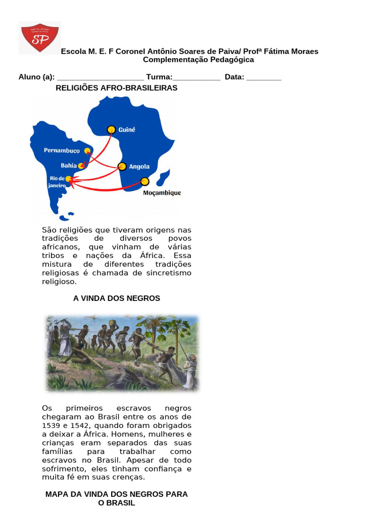 RELIGIÕES AFRO-BRASILEIRAS Religião 4º Ano | PDF | Fés religiosas