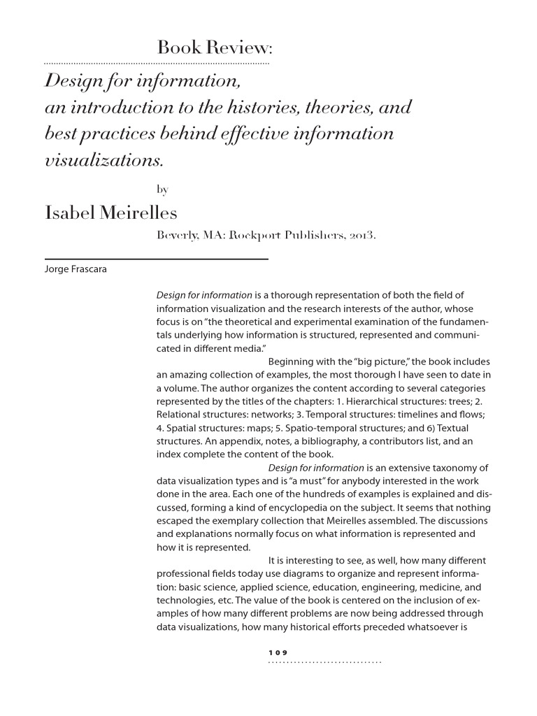 Design For Information An Introduction T | PDF | Perception | Information