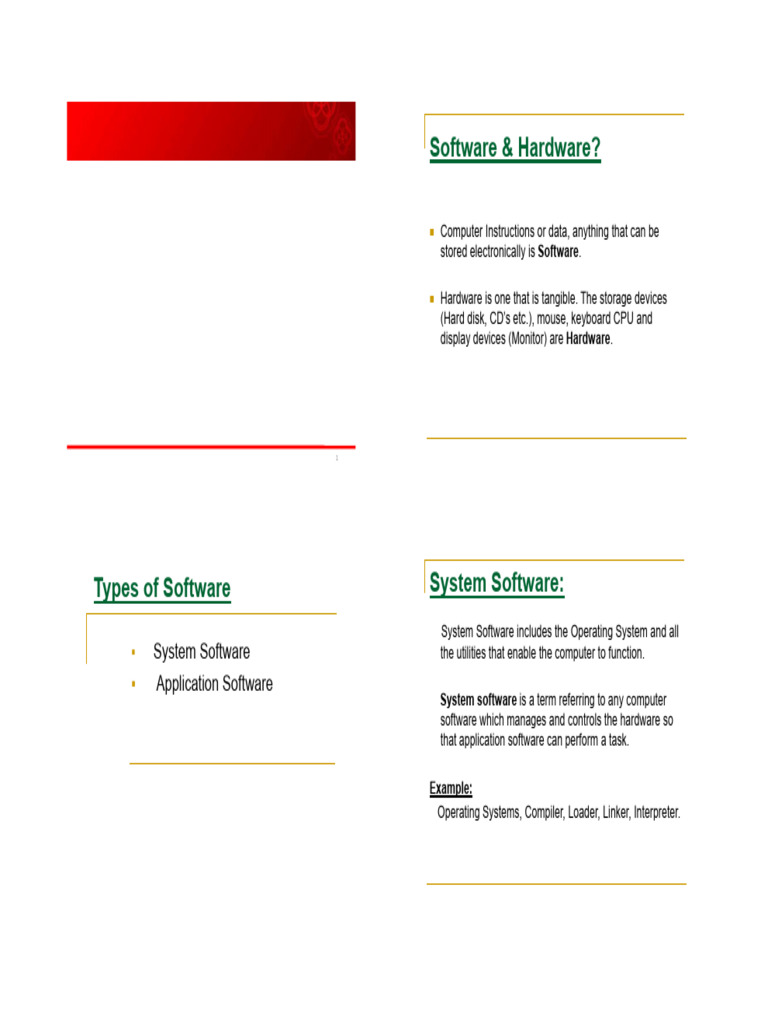 1.1 Introduction To Computer Software | PDF | Operating System | Programming