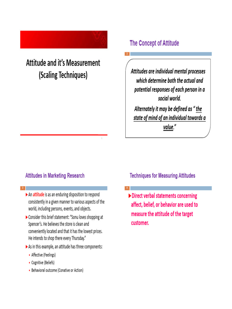 2 Attitude and Scaling Techniques in MR - Old | PDF | Likert Scale ...