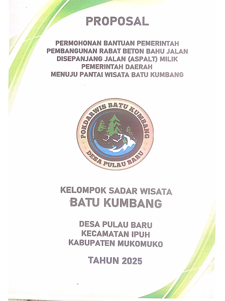 Proposal RABAT BETON BAHU JALAN Pulau Baru | PDF