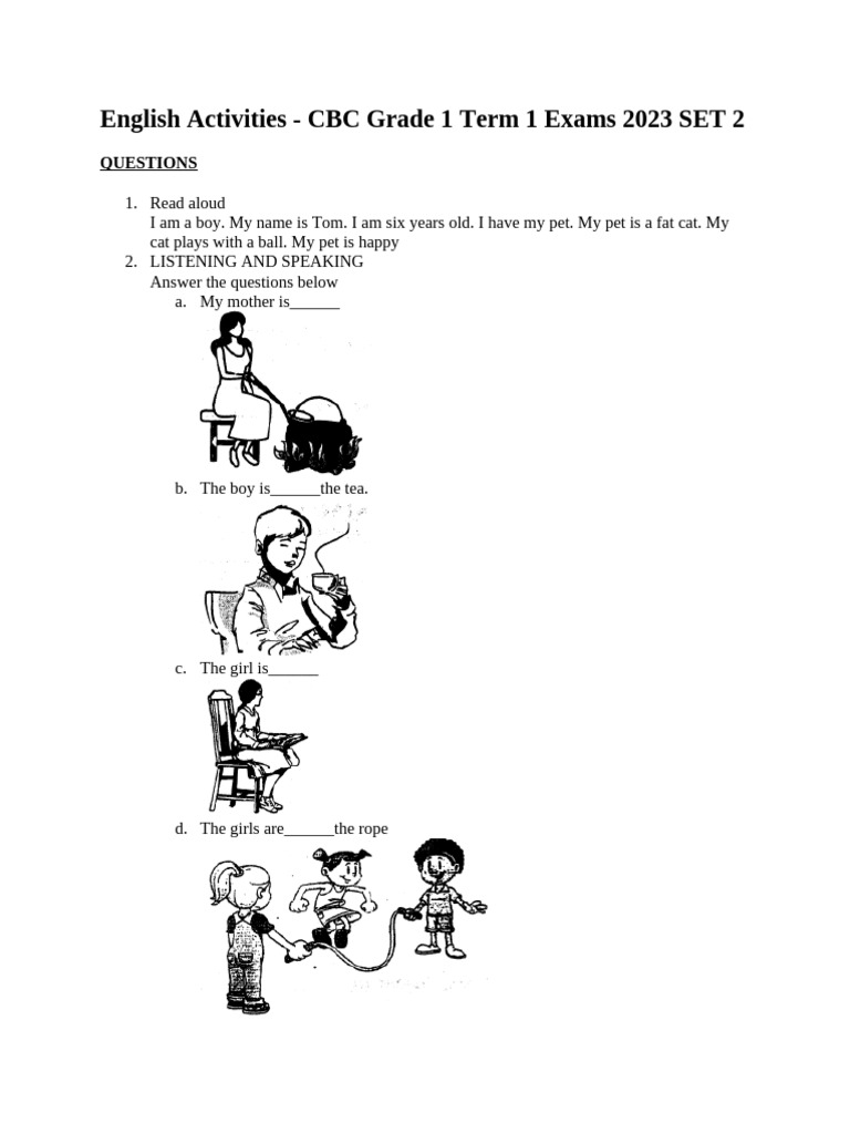 English Activities 1 | PDF