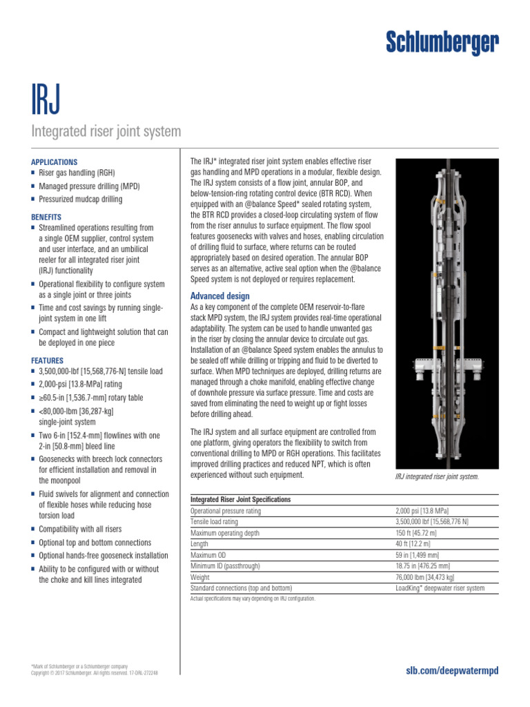 MPD Integrated Riser Joint Ps | PDF | Mechanical Engineering
