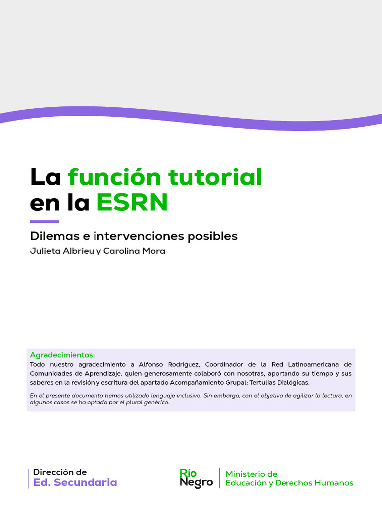 La Función Tutorial en La Esrn - VF | PDF | Enseñando | Maestros