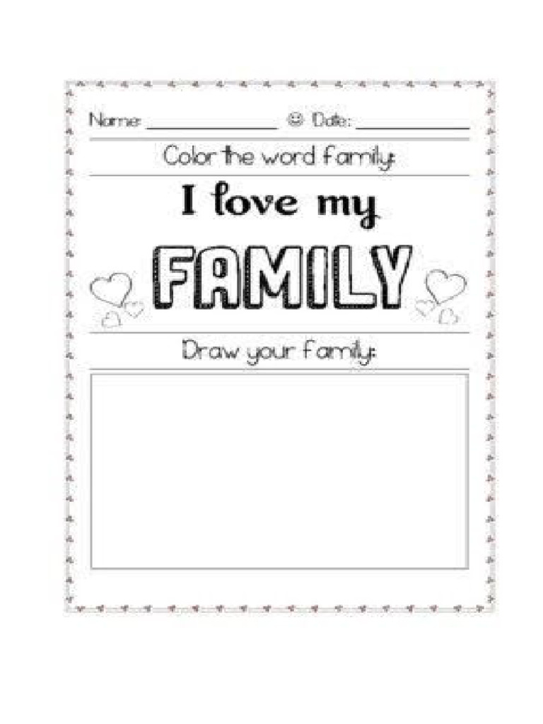 Plantilla I Love My Family | PDF