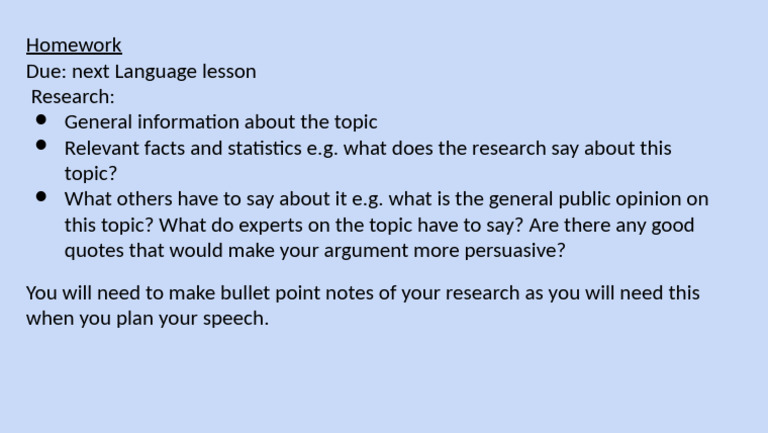 Homework Research Guidelines | PDF