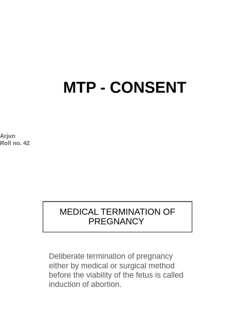 MTP Consent Arjun | PDF