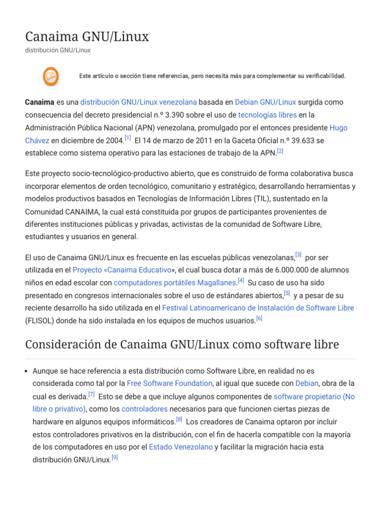 Canaima GNU - Linux | PDF | Desarrollo de software | Software