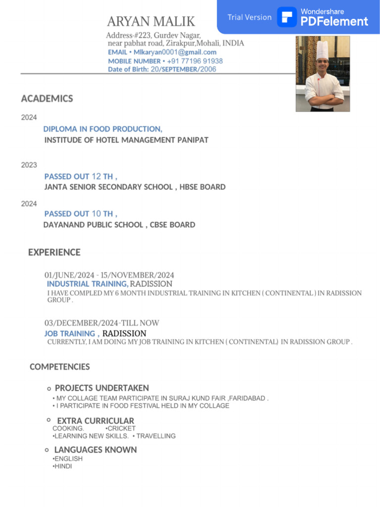 Aryan Resume | PDF