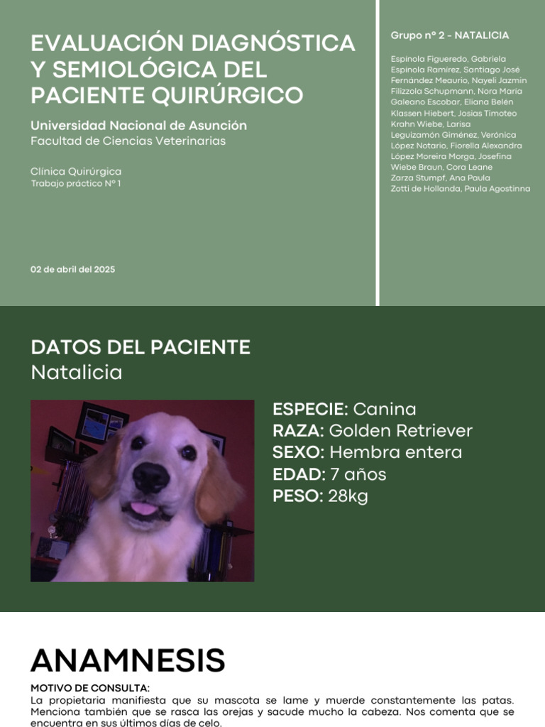 TP 1 QX - Nata | PDF | Especialidades Medicas