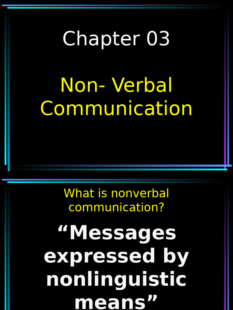 Understanding Nonverbal Communication | PDF | Nonverbal Communication ...