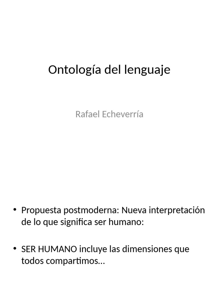 Ontología Del Lenguaje 1 | PDF