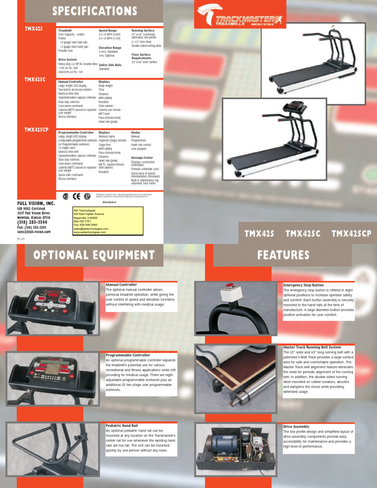 TMX425 | PDF | Mains Electricity | Treadmill