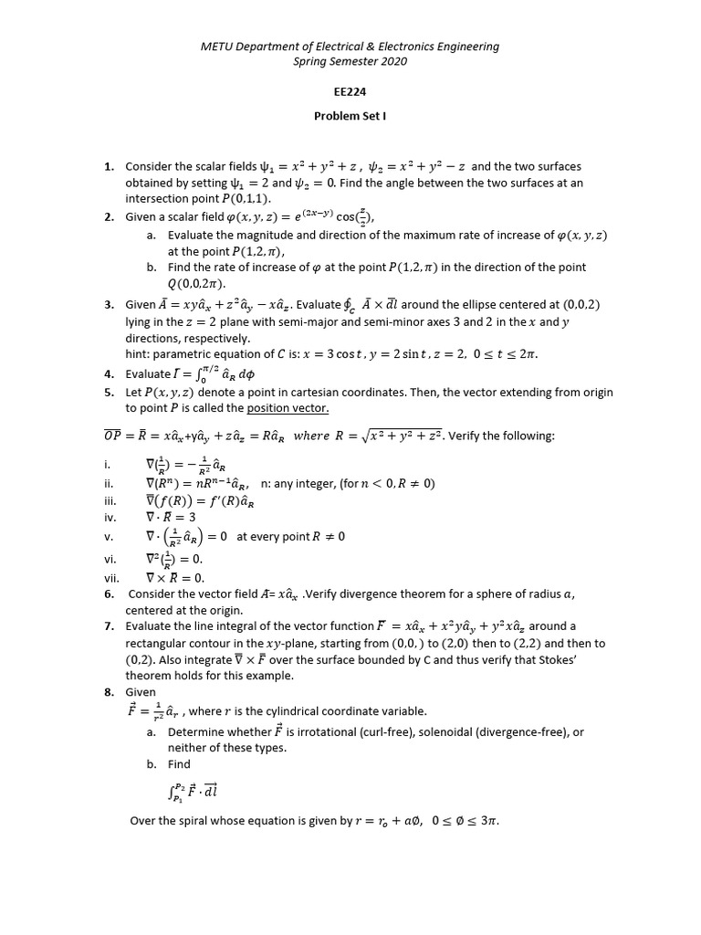EE224 HWs Wsolutions 2024 | PDF | Dielectric | Capacitor