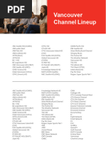 Shaw Channel Lineup | PDF | Television Network | News Broadcasting