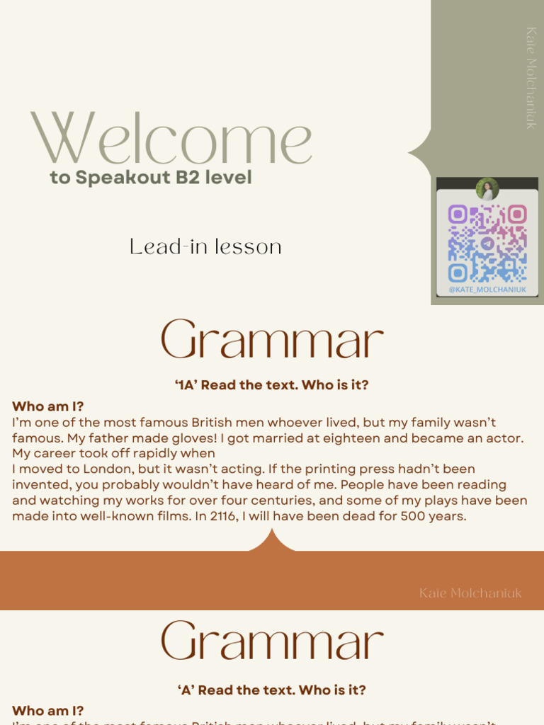 Lead-In Lesson | PDF | Verb | English Language