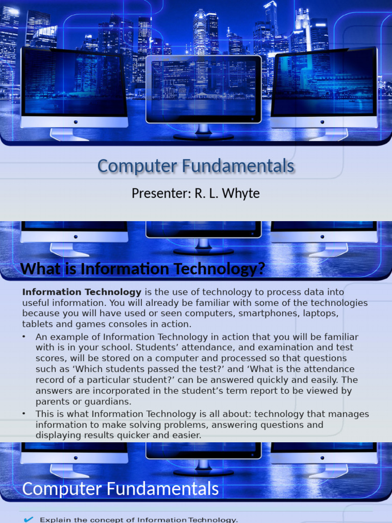 CSEC IT PPT Notes - Computer Fundamentals - 012159 | PDF | Computer ...