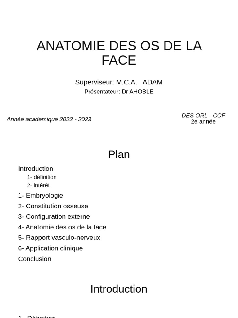 Anatomie des Os du Visage Humain | PDF | Anatomie humaine | Appareil ...