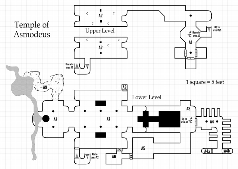 6.2 Temple of Asmodeus - DM Version Printout With Grid | PDF