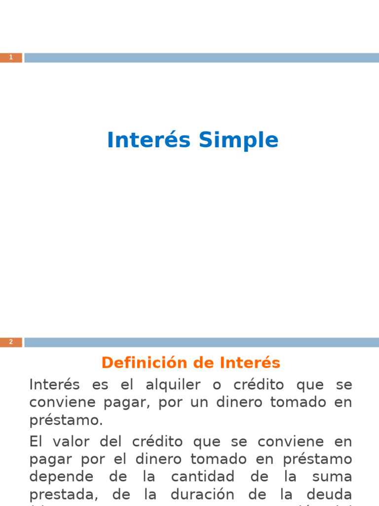 Interes Simple (Profe) | PDF | Interés | Economía Financiera