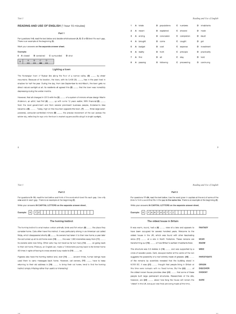 FCE 2 Test 1 | PDF