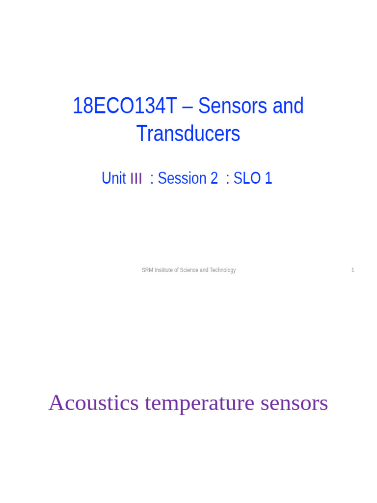 acoustic temperature sensor | PDF