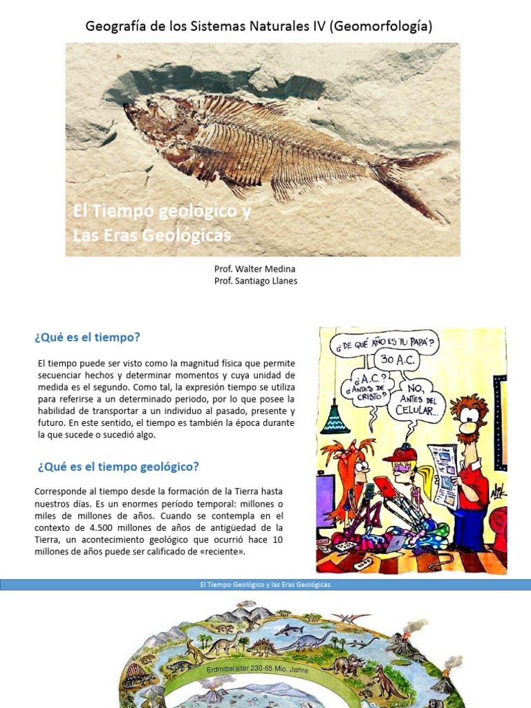 Tiempo Geol-Gico - Unidad N-1 - Geomorfolog-A | PDF | Escala de tiempo geológico | Fósil