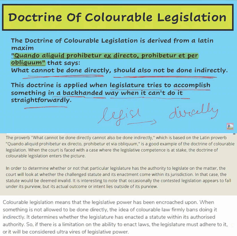 Doctrine of Colourable and Doctrine of Pith and Substance | PDF ...