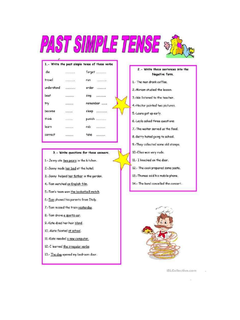 Simple Past Worksheet | PDF