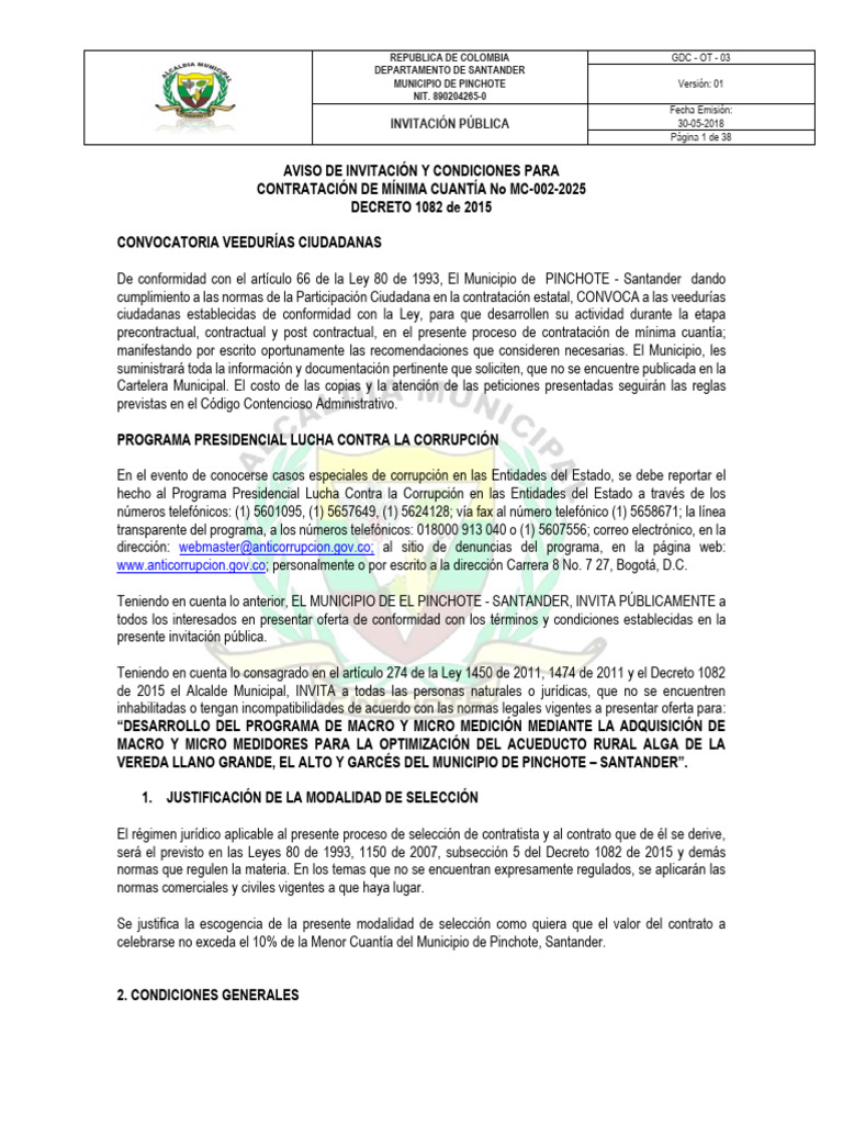 Aviso de InvitaciÓn y Condiciones | PDF | Pequeñas y medianas empresas ...