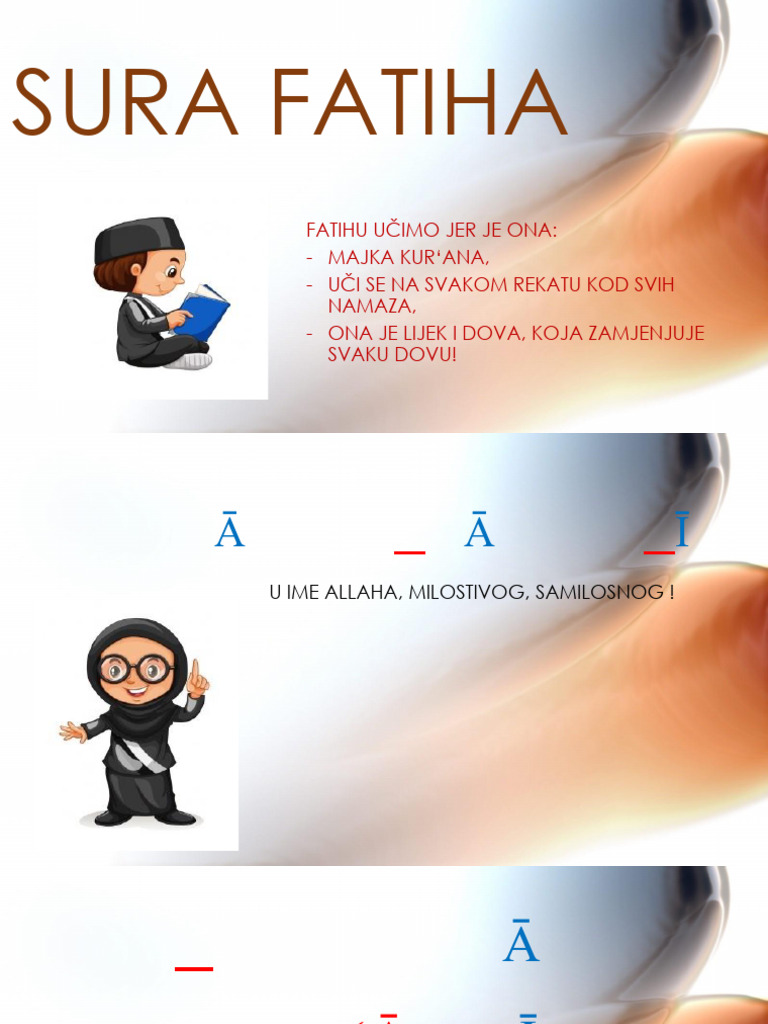 Sura Fatiha - Ucitelj - Ucenici | PDF