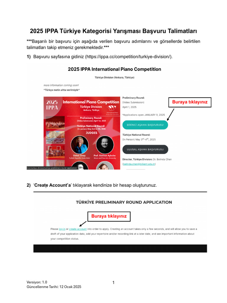 2025 IPPA Türkiye Kategorisi Yarişmasi Başvuru Talimatlari 1.aşama 1 | PDF