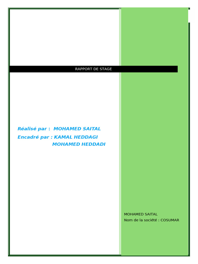 Transilage du Sucre Granulé chez COSUMAR | PDF