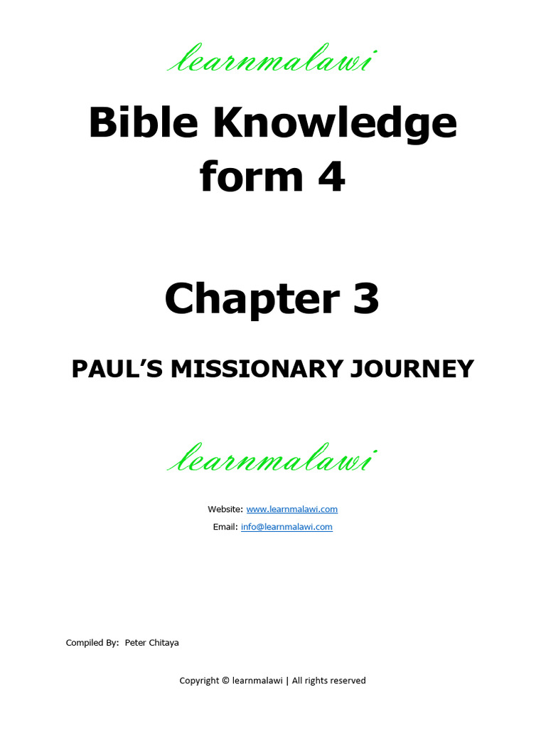 3 Pauls Missionary Journey | PDF | Paul The Apostle | Saint Timothy