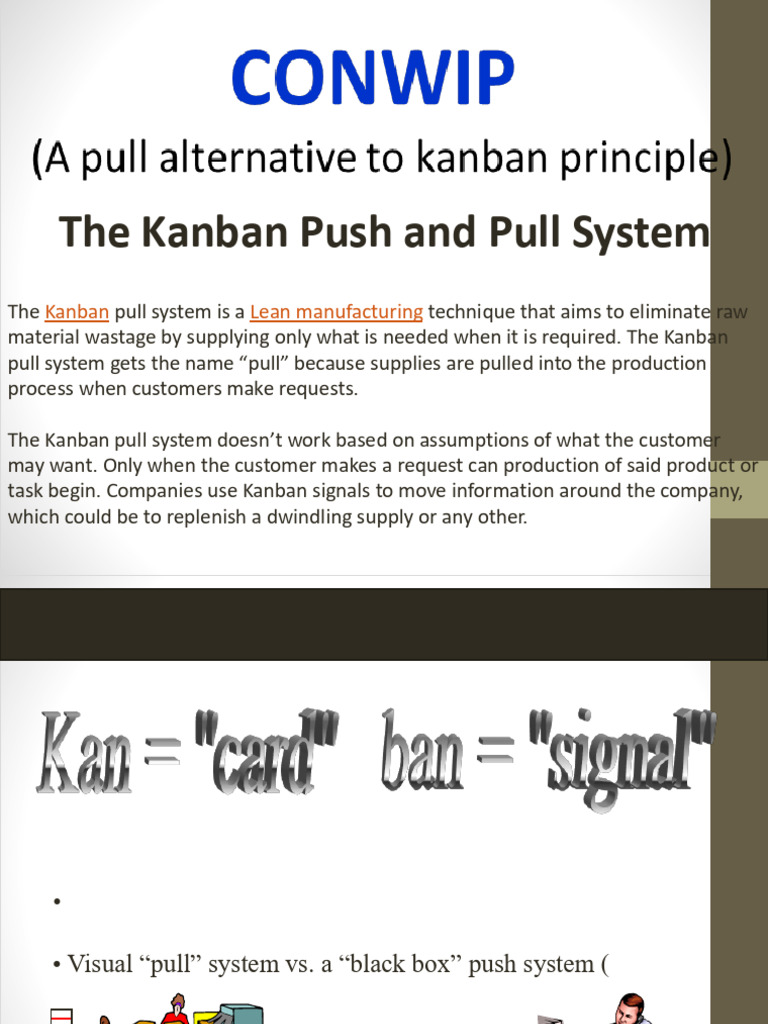 Kanban Push vs. Pull Systems Explained | PDF | Economies | Business Process