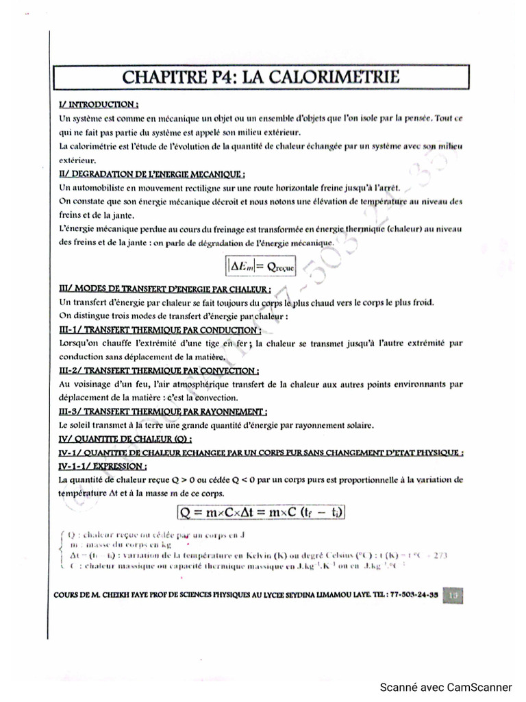 calorimétrie | PDF
