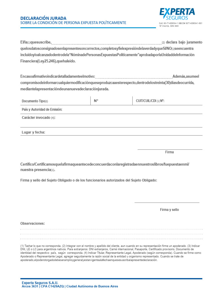 Formulario PEP | PDF | Ministerio (Departamento de Gobierno) | Oficial general