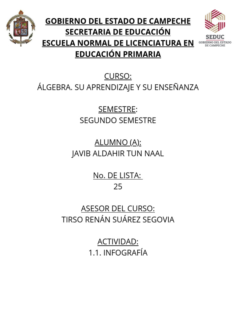 25_TUN NAAL.JAVIB_INFOGRAFIA_E1_U1 | PDF | Pensamiento | Enseñando