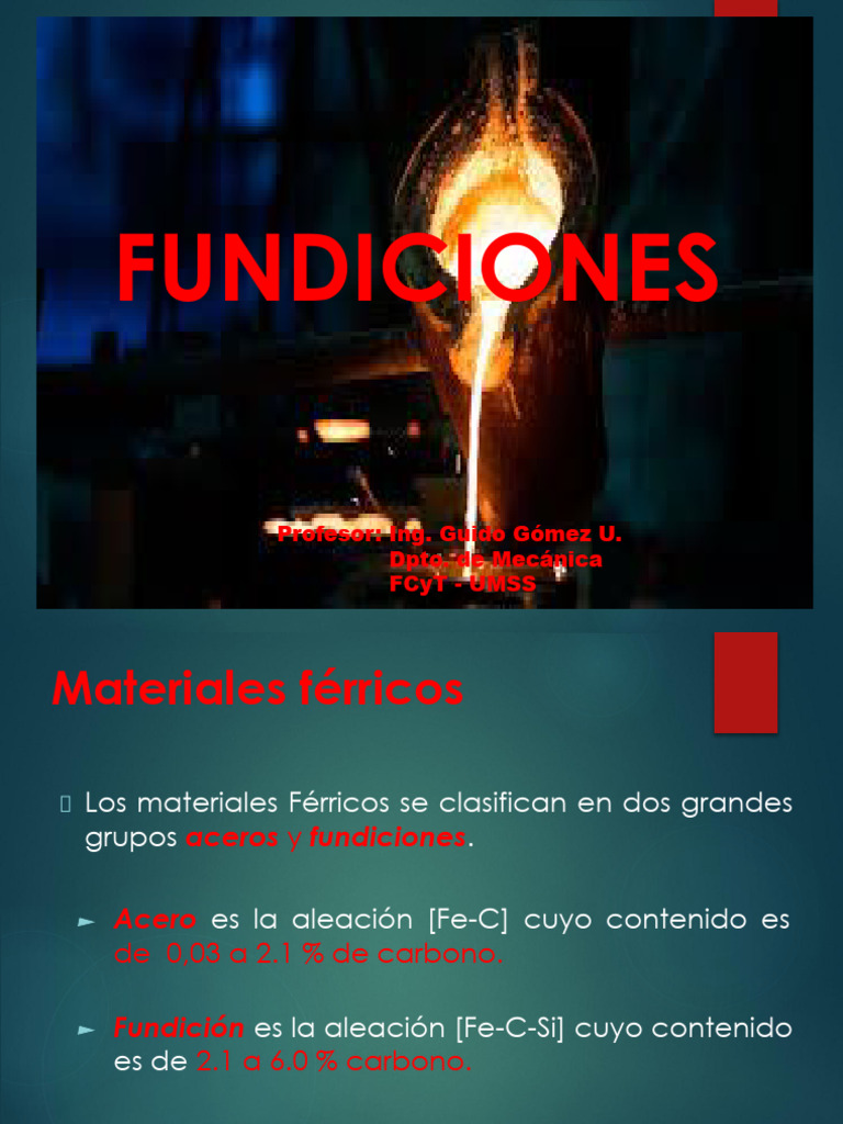Fundiciones: Tipos y Propiedades | PDF | Hierro fundido | Acero