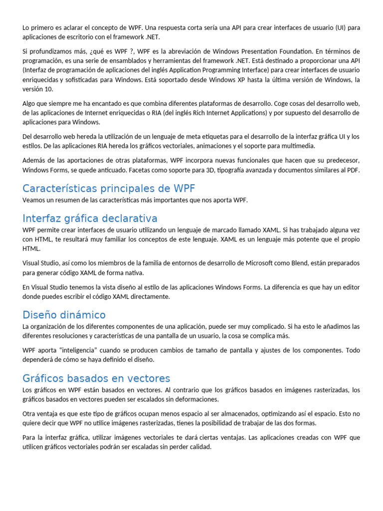 Bloc WPF | PDF | Fundación de presentación de Windows | Software de la aplicacion