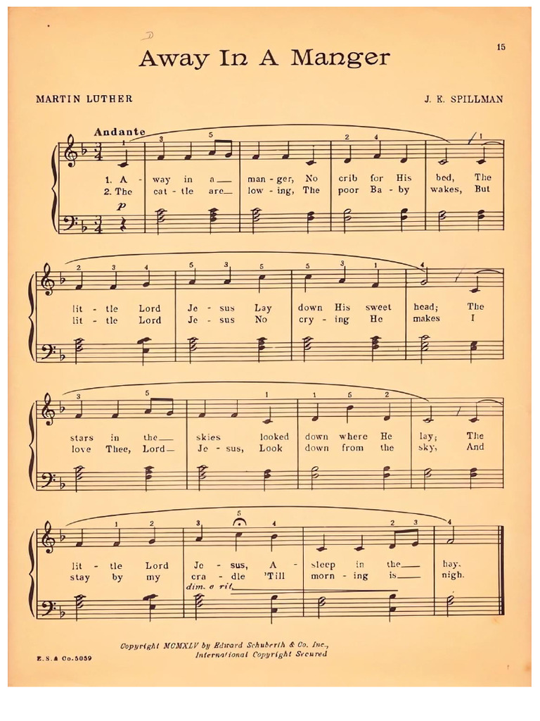 Away in A Manger | PDF