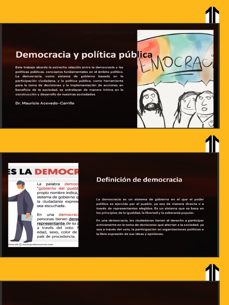 Material Complementario - PPT 3. Democractia y Política Pública - CF | PDF