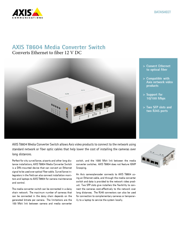 axis-t8604-media-converter-switch--datasheet-en-US-261941 | PDF ...